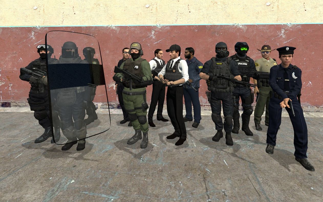 【GMOD】模组推荐：很多警察NPC模组_单机游戏热门视频