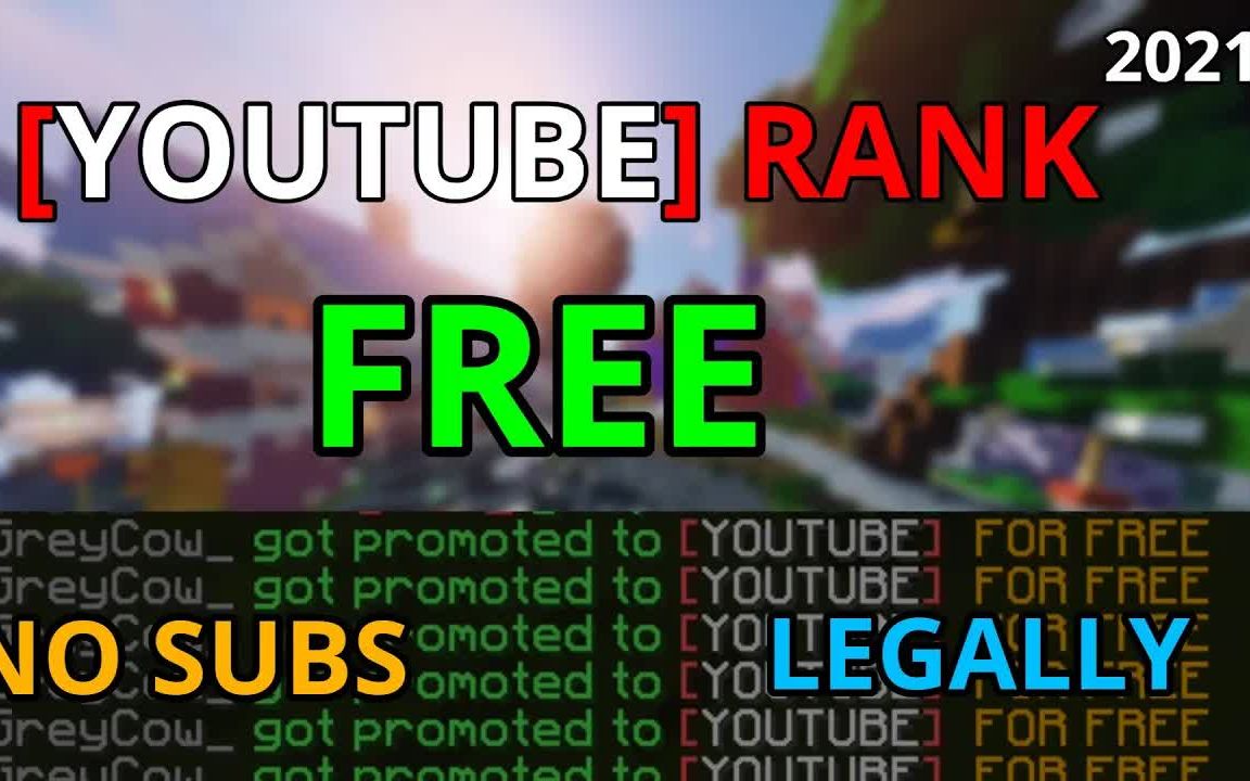 如何在hypixel免费获得YOUTUBERANK?（无需账号条件！）_哔哩哔哩_bilibili