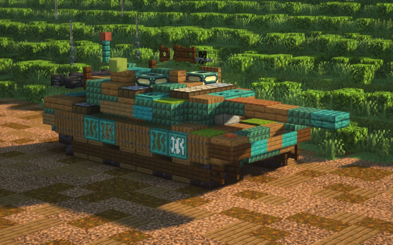 【Minecraft】Type-10 主战坦克 建筑教程 (1.5:1)_哔哩哔哩bilibili_我的世界_教学