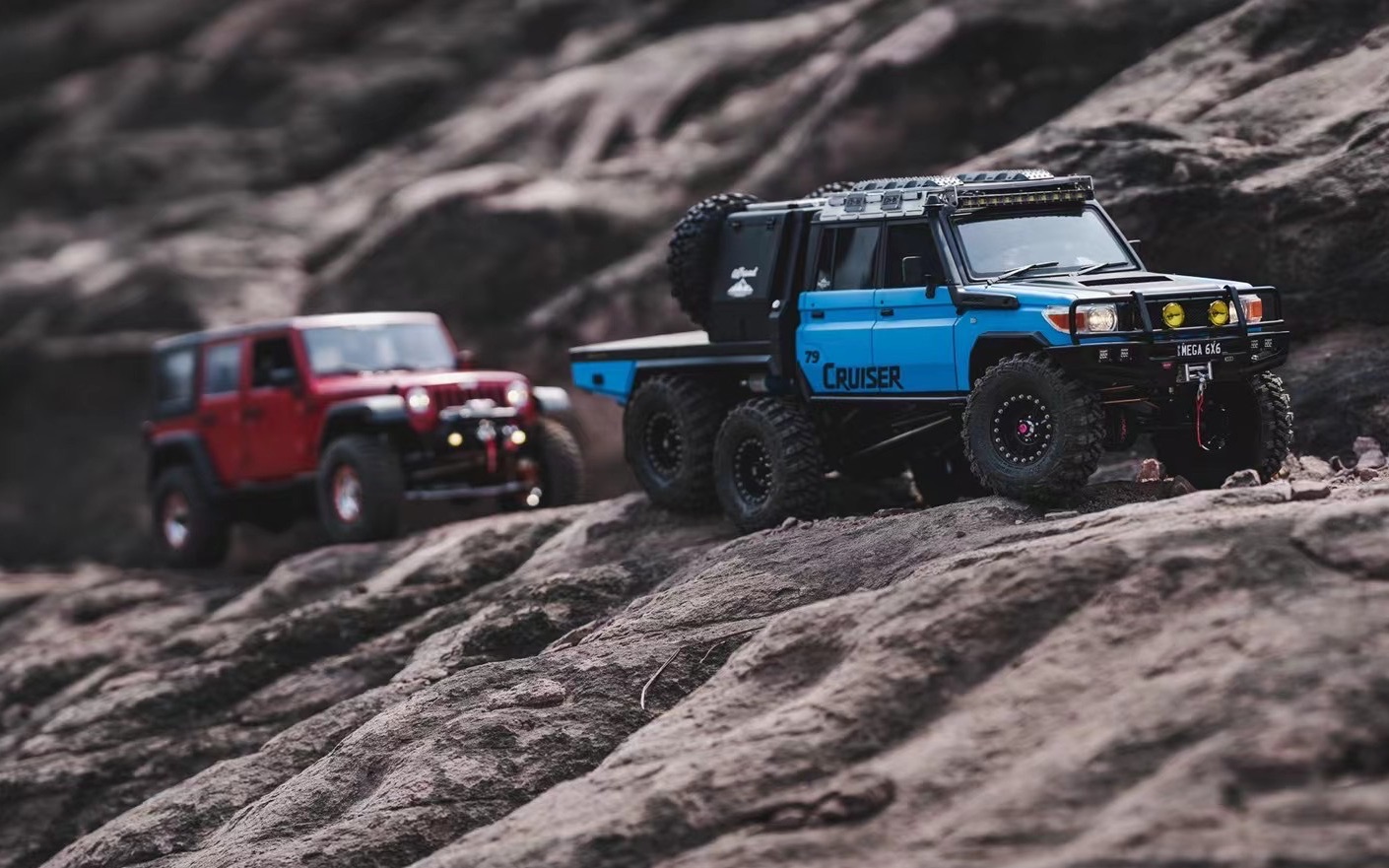 RC-rc4wd JEEP JK & AX LC79 6x6 虎克攀爬_哔哩哔哩_bilibili