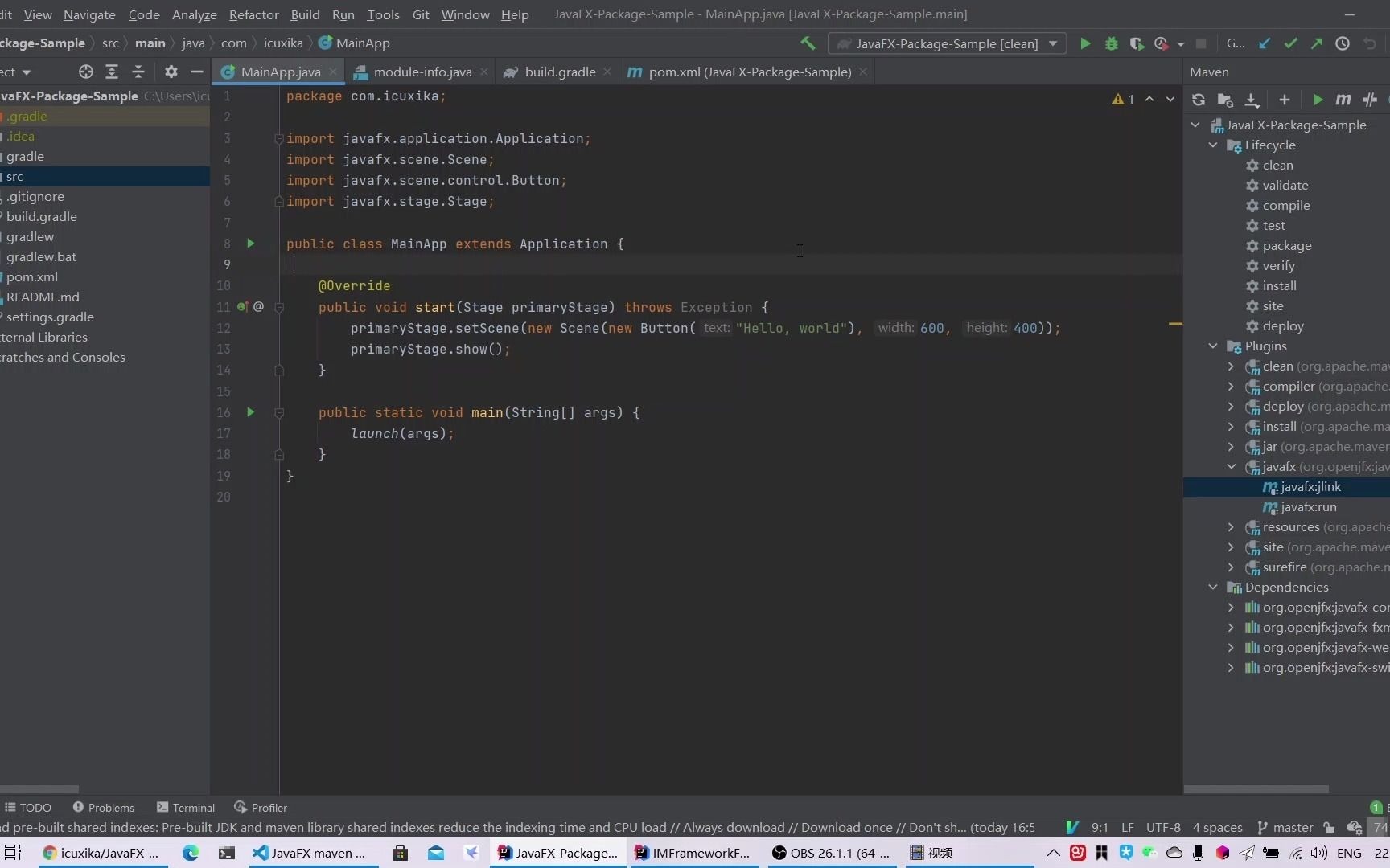 使用jpackage命令对JavaFX项目打包演示_哔哩哔哩_bilibili