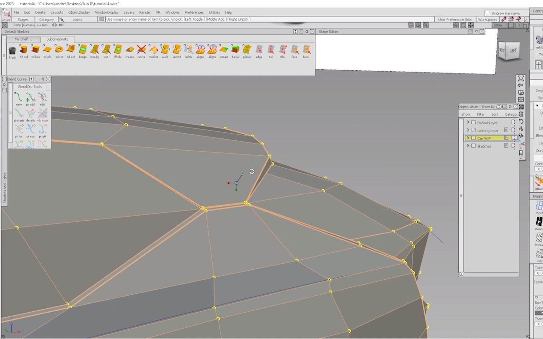 FREE Autodesk Alias SUB-D Tutorial - Car Exterior - Part 4_哔哩哔哩_bilibili