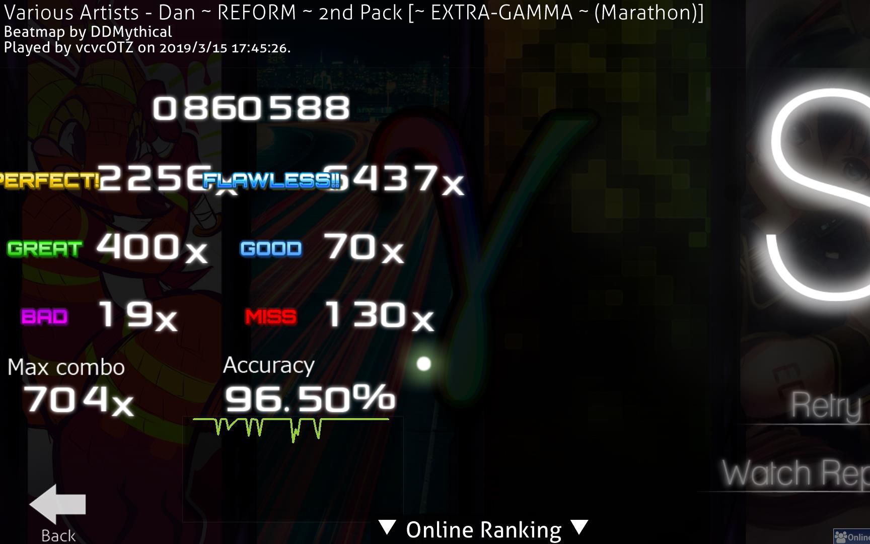 【osu!mania】 reform γ dan 96.50% pass！！_哔哩哔哩_bilibili