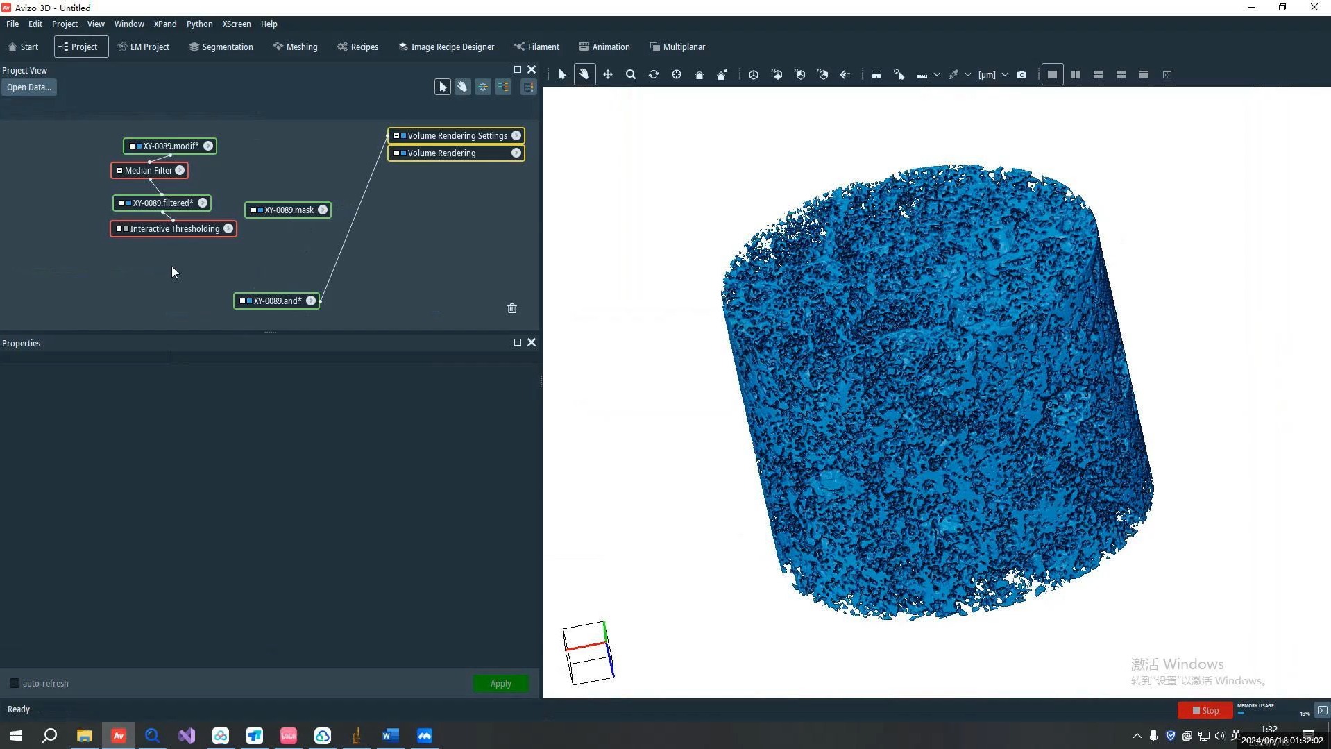 AVIZO处理土壤数据案例，计算孔隙率、连通性、配位数、孔隙参数-四个6_-四个6_-哔哩哔哩视频