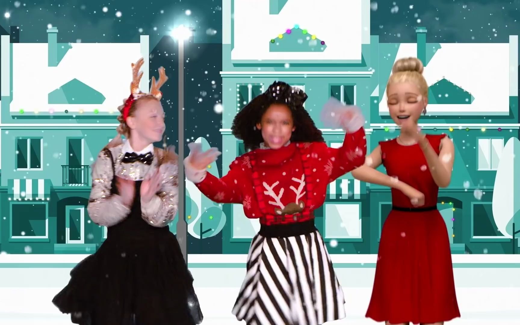 英文儿歌: 闪亮的圣诞节 Deck The Halls by KIDZ BOP + Barbie_哔哩哔哩_bilibili