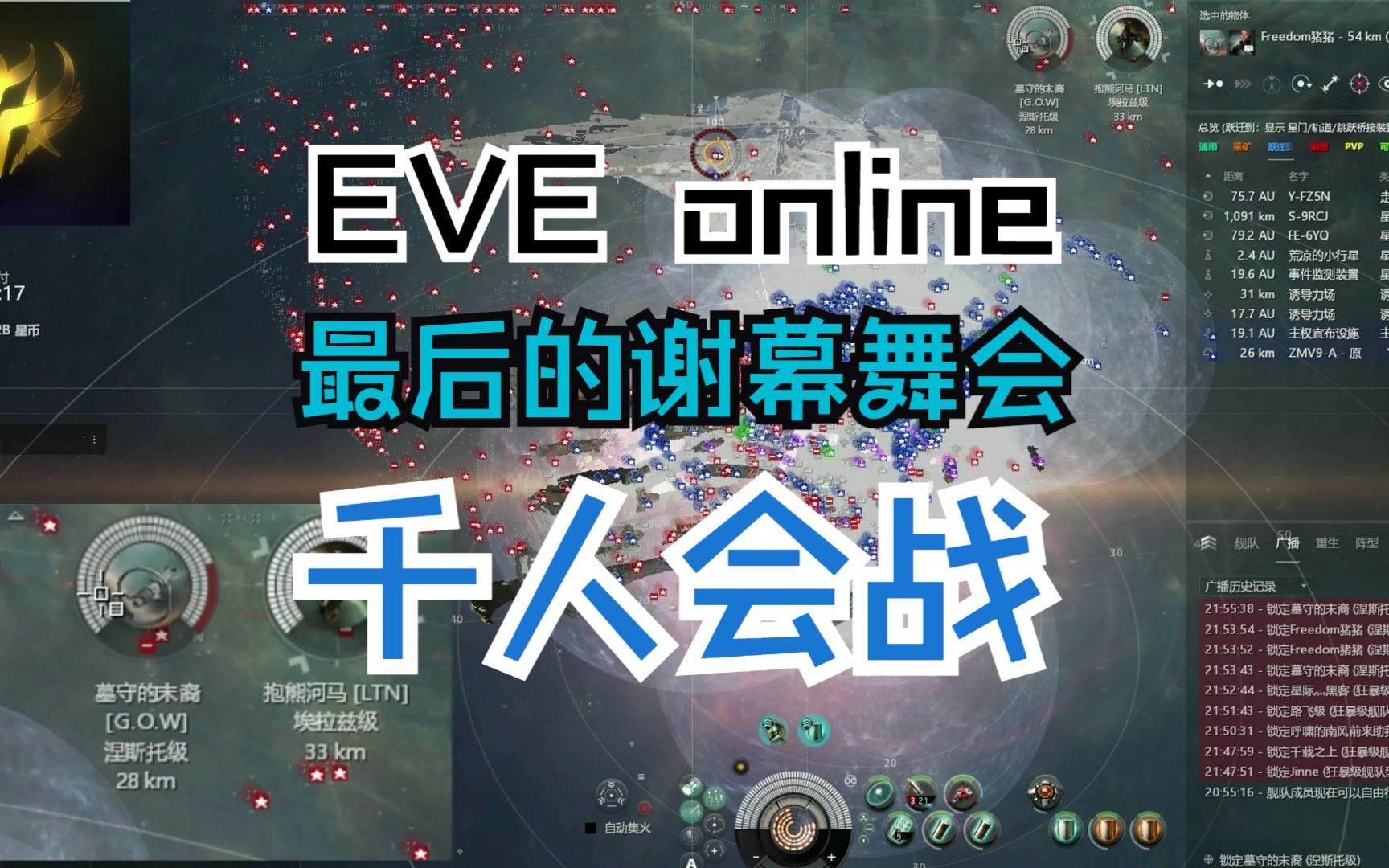 【EVE】ZMV 千人大战 扫射无畏队视角 - 哔哩哔哩