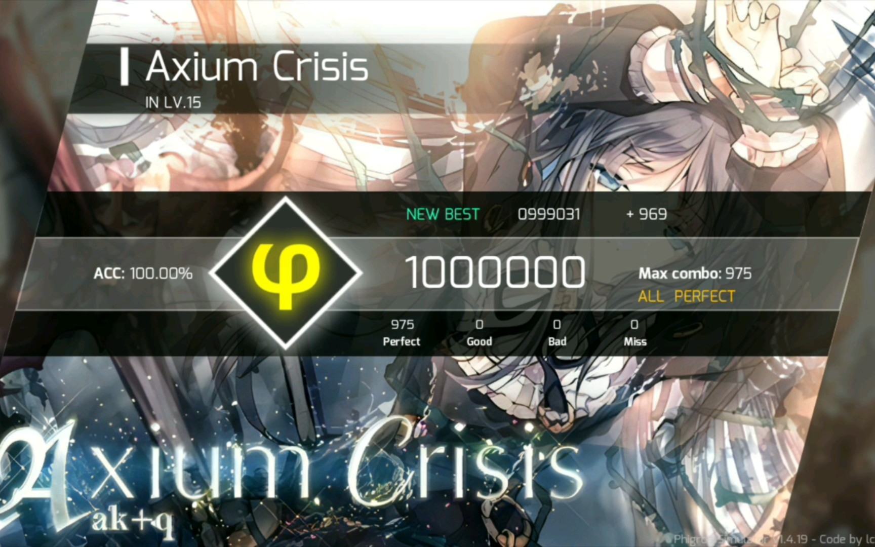 【Phigros自制】Axium Crisis IN Lv.15 φ评级_音游热门视频