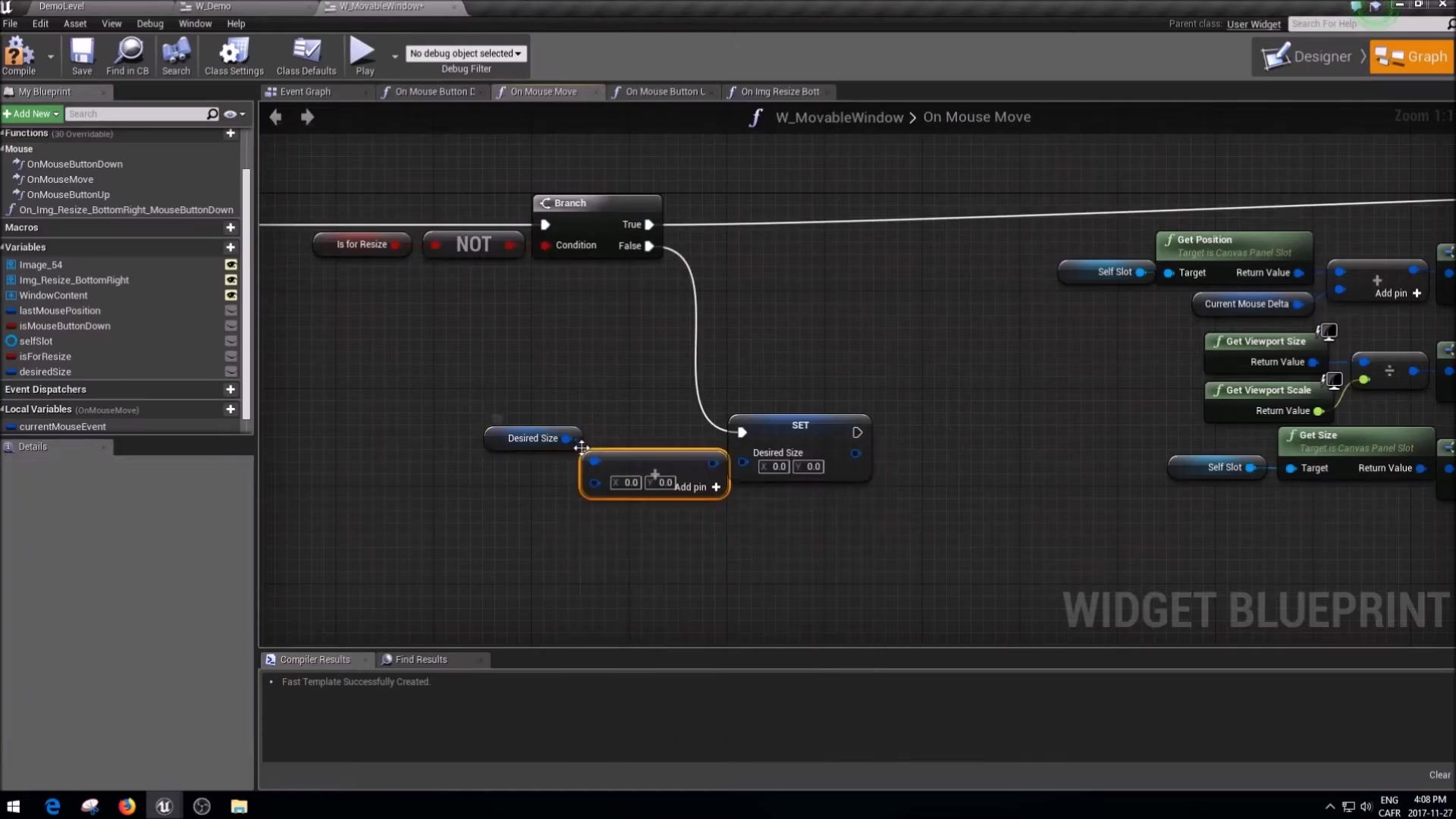 UE4 -可拖拽，可缩放Widget_哔哩哔哩_bilibili