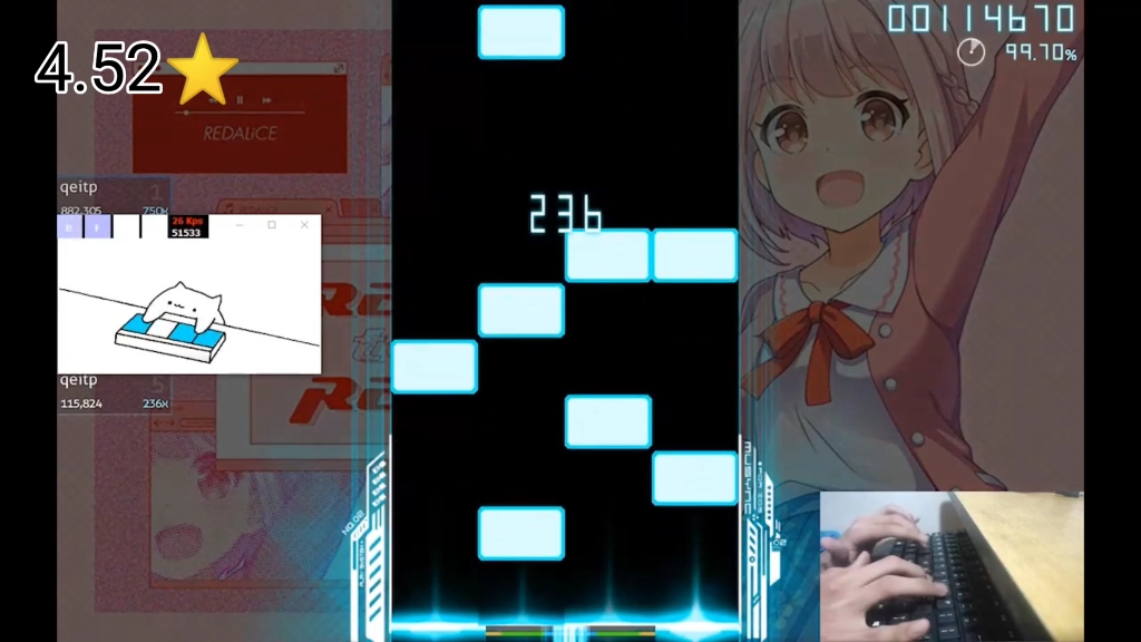[OM]入坑一年の4k萌新进步如何？_OSU