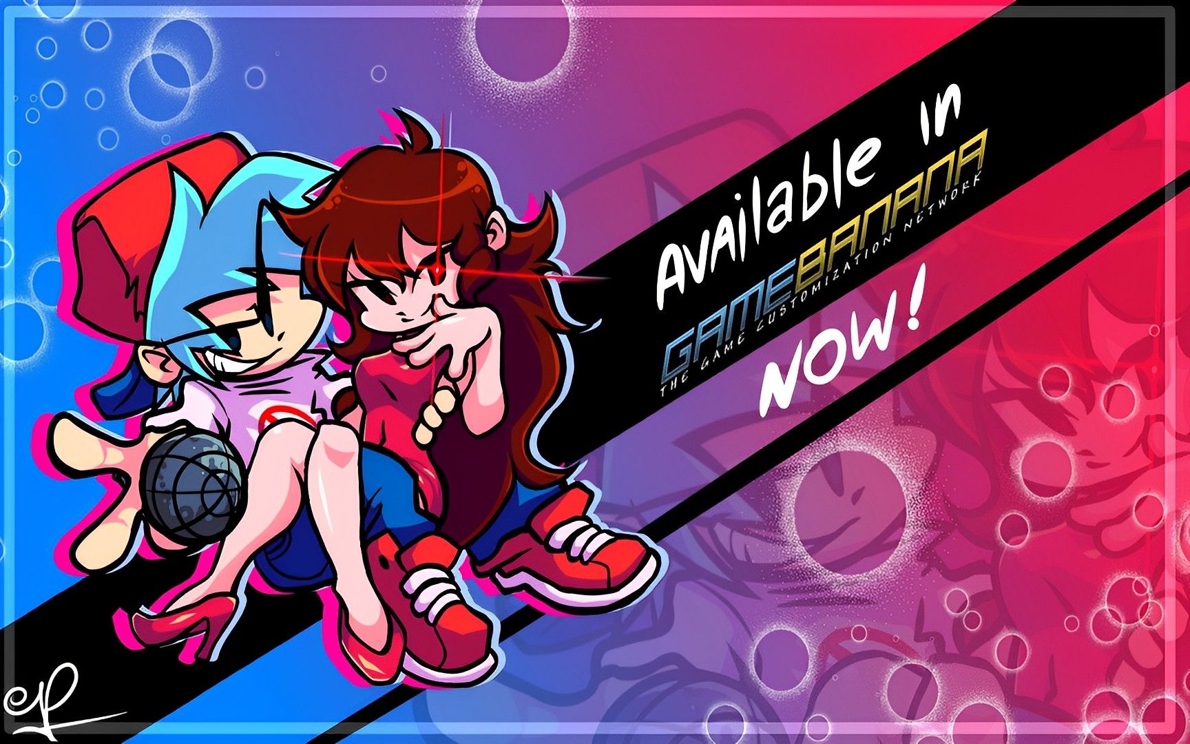 FNF 超酷超好看的重置BG贴图演示！！