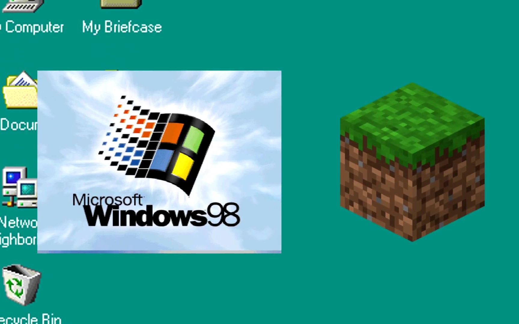 在Windows 98上运行Minecraft 1.16！_哔哩哔哩_bilibili