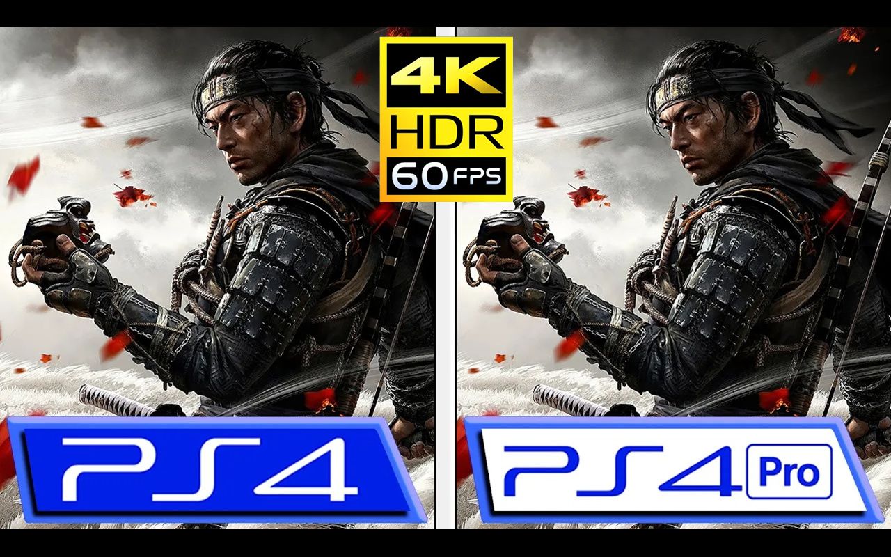 【4K60帧】对马岛之魂 | PS4 vs PS4 Pro | 4K 画质 & 帧数 对比_哔哩哔哩_bilibili