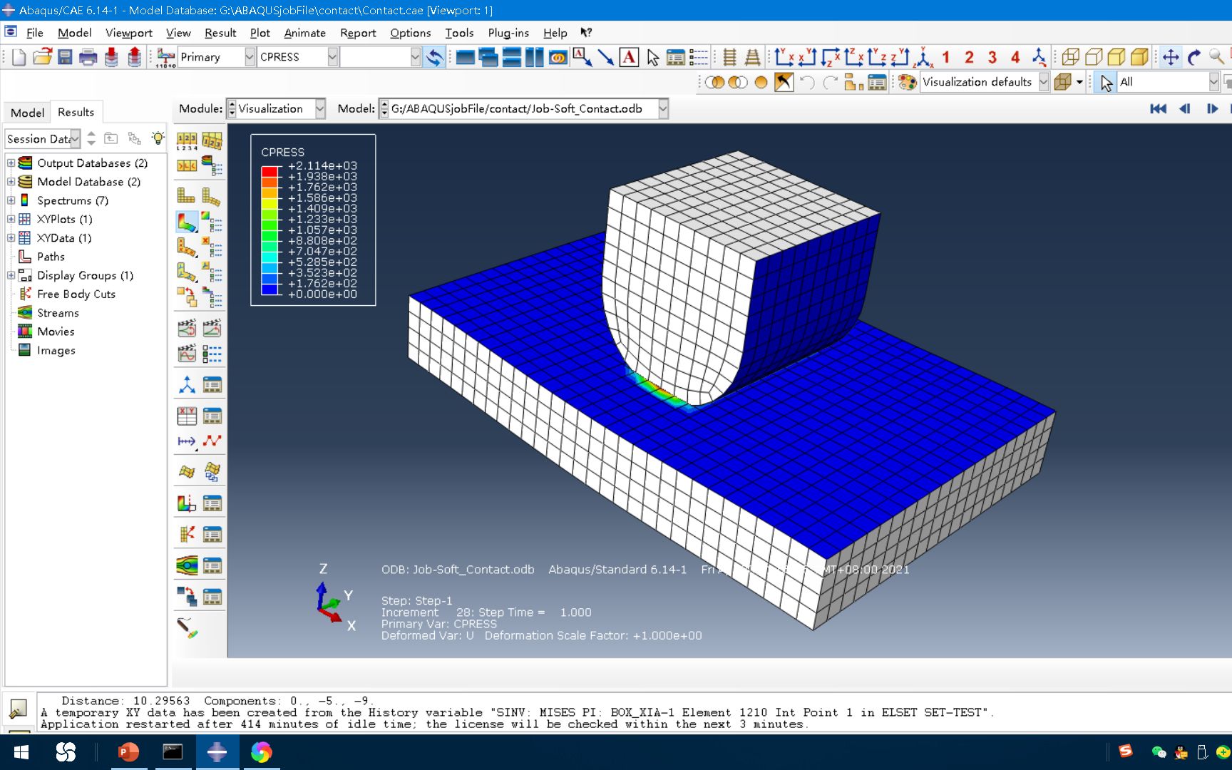 Abaqus中Hard Contact硬接触、Soft Contact软接触与Overclosure穿透_哔哩哔哩_bilibili