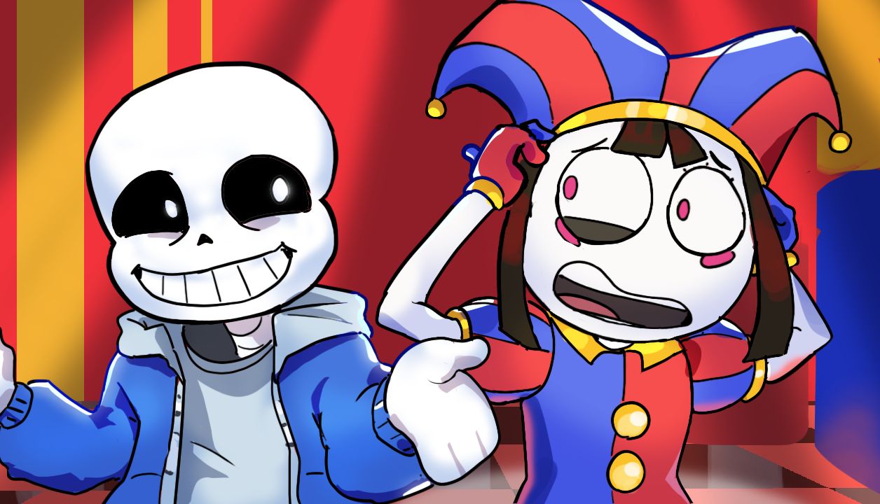 如果SANS在THE AMAZING DIGITAL CIRCUS 【神奇数字马戏团与Undertale动画】-CyberLegends动画 ...