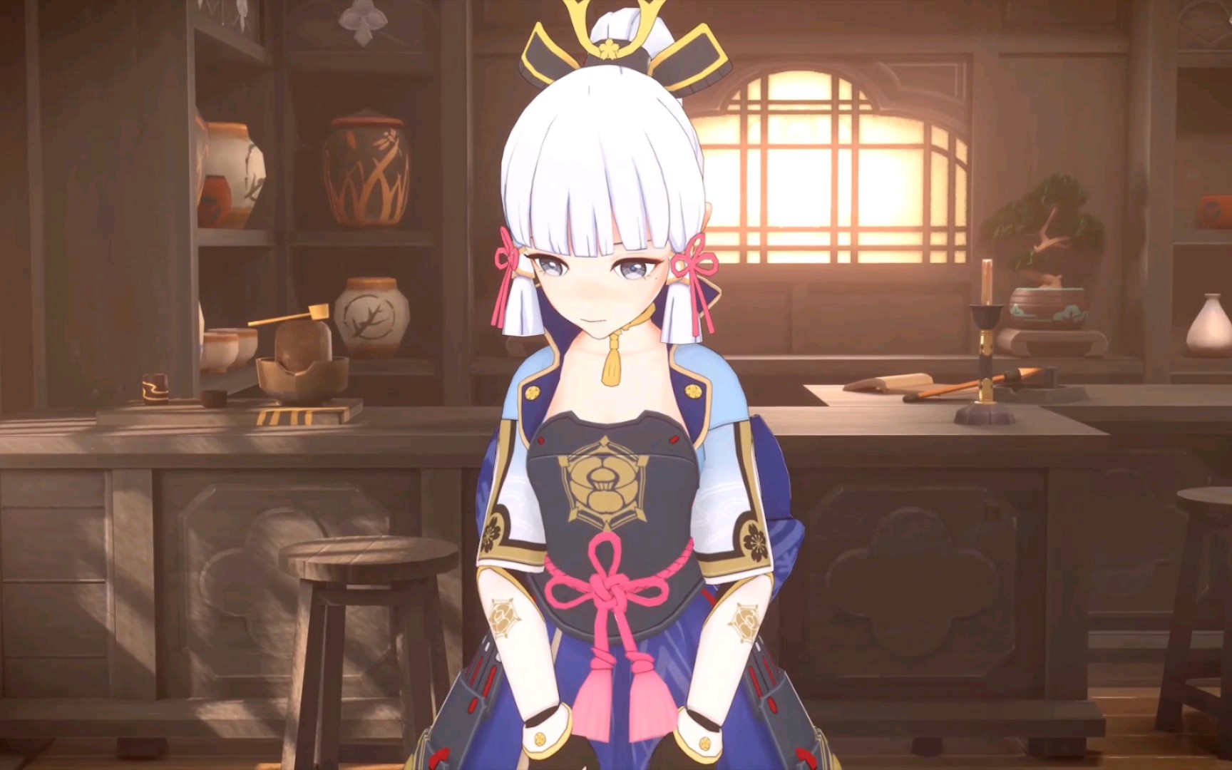 呦，害羞了绫华～（Puuguy大佬作品3D原神同人） - 视频下载 Video Downloader