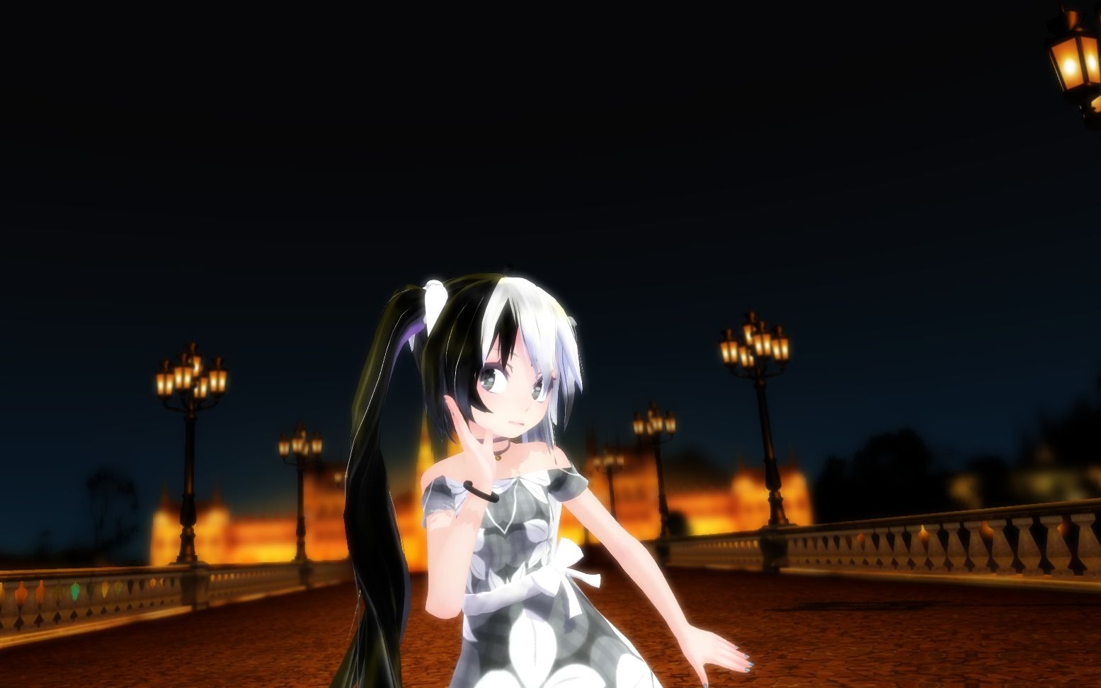 【MMD】Miku one piece Monochrome young girl_哔哩哔哩_bilibili