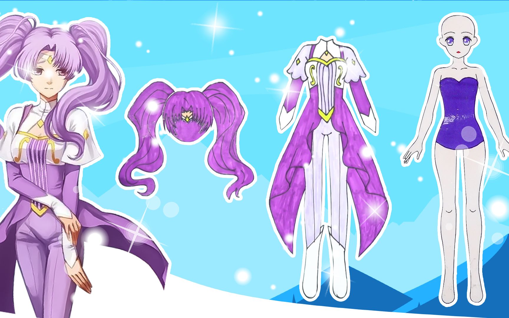 手工纸娃娃玩具:纸娃娃装扮,《巴啦啦小魔仙》美乐蒂装扮 哔哩哔哩