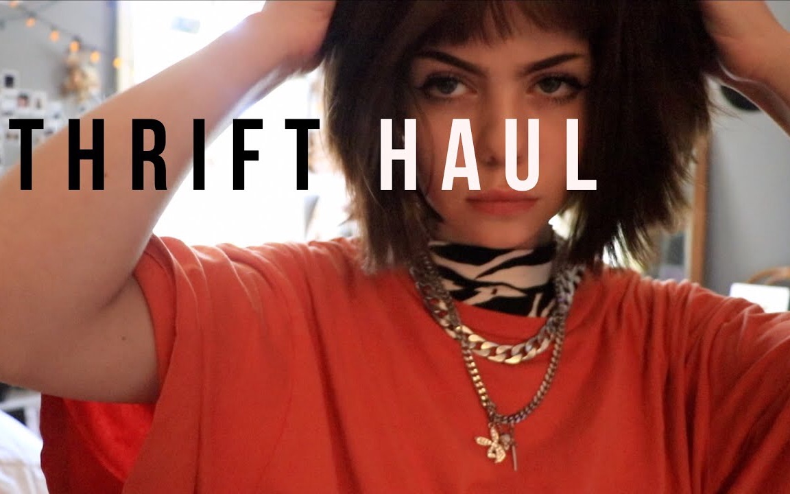 【Mel Mercer】二手商店服饰购物分享&搭配 | stylin' thrift finds_哔哩哔哩_bilibili