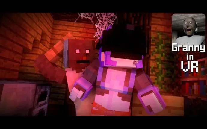 【Mebig】恐怖奶奶游戏在VR-我的世界动画中生存_哔哩哔哩 (゜-゜)つロ 干杯~-bilibili