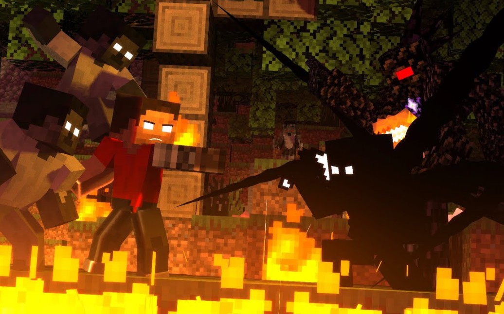 【我的世界动画】Herobrine vs Entity 303 - "The Curse" (Minecraft Animation)