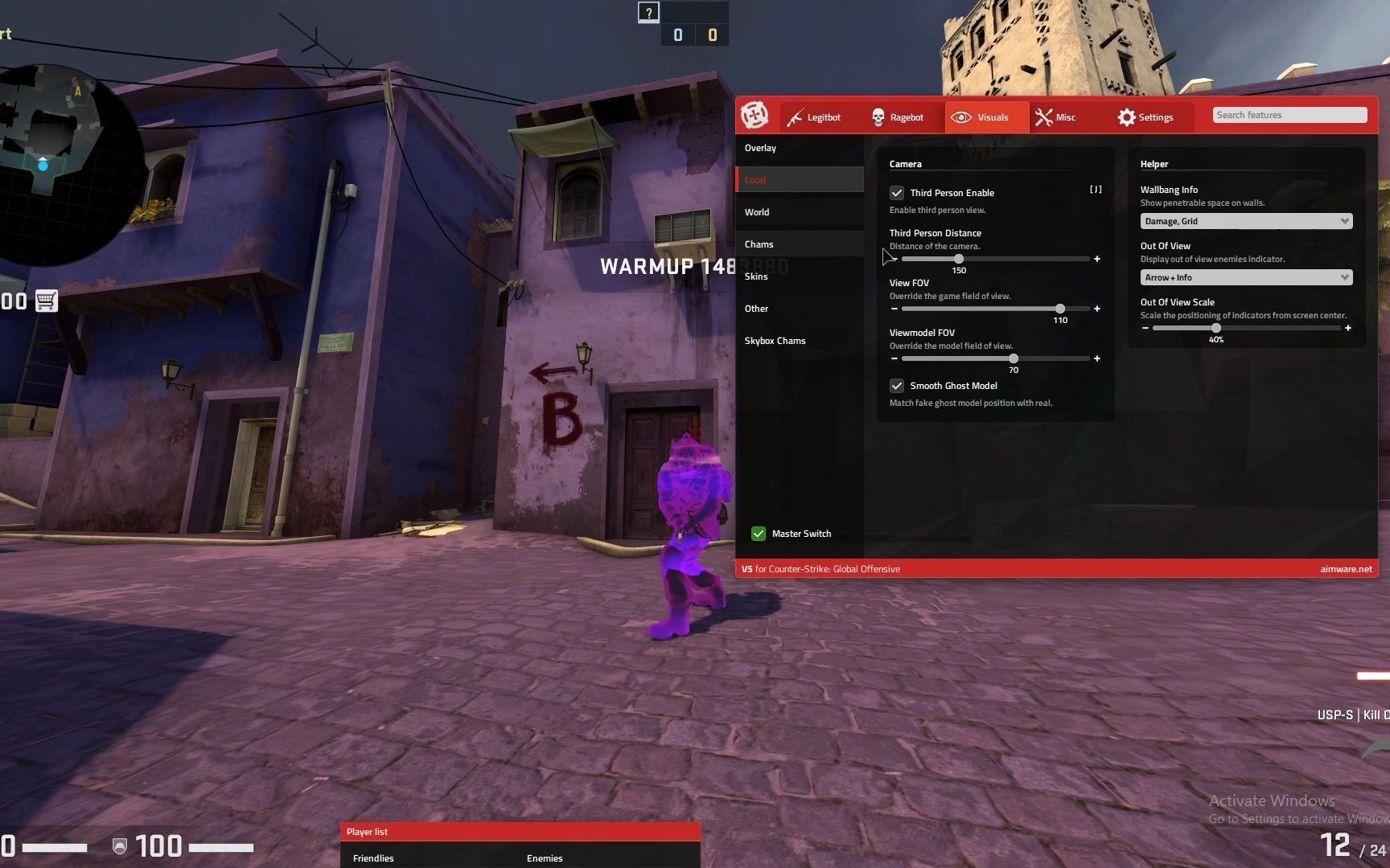 AIMWARE V5 How to create a skybox chams material_1080pFHR_哔哩哔哩bilibili