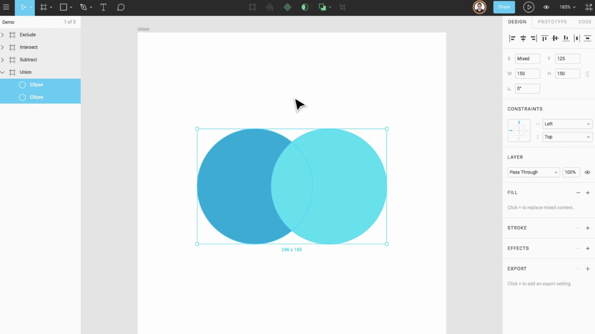 【Figma基础知识】- 布尔组合（Boolean Operations）_哔哩哔哩_bilibili