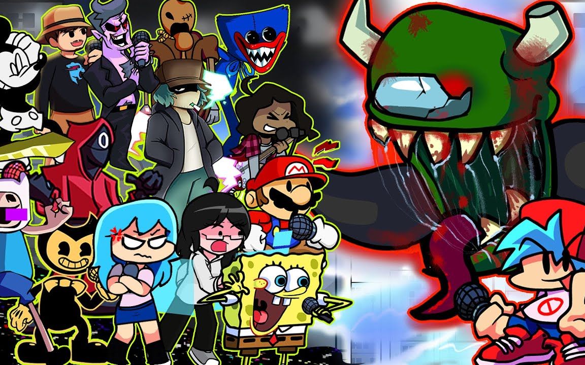 FNF优质模组- Ejected模组，各个角色歌唱合集 - 哔哩哔哩