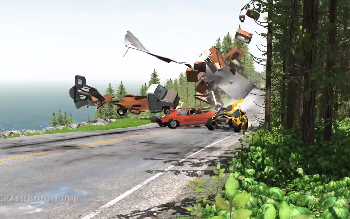 Street Racing Crashes #13 - BeamNG Drive | CrashBoomPunk