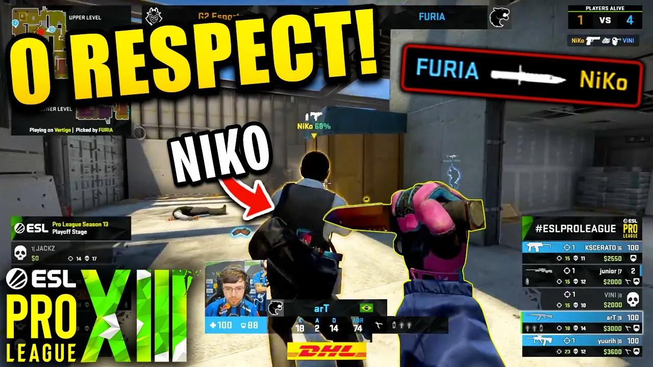【CSGO】FURIA完全不尊重G2 NIKO!! ESL Pro League 第23日精彩集锦_哔哩哔哩_bilibili