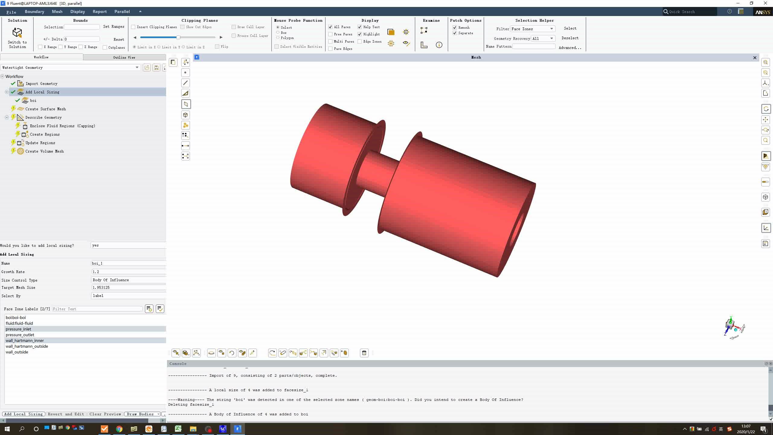 2/4--ANSYS 2020 R2应用Fluent Meshing画Masic PolyHexcore网格（在Fluent Meshing中 ...