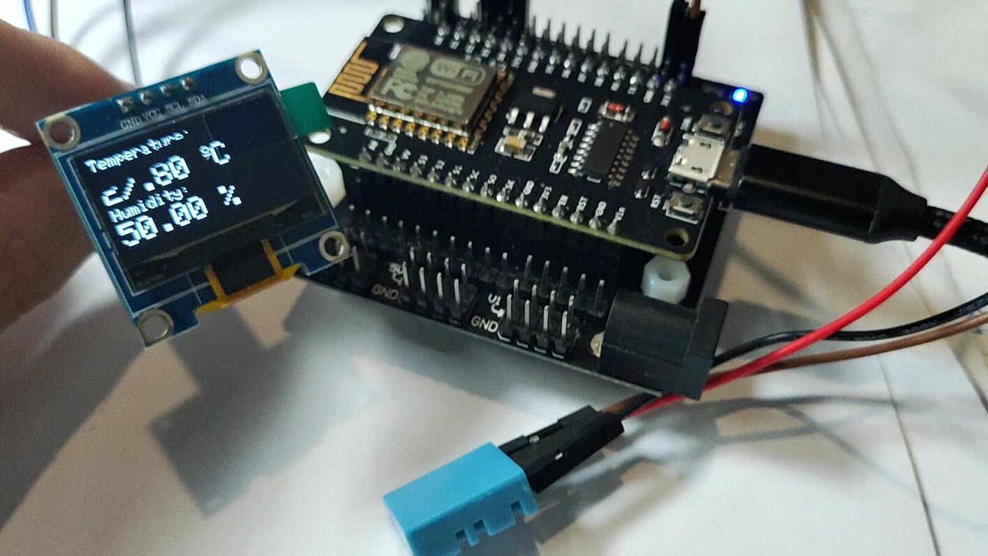 Arduino Nano 和 ESP8266 读取 DHT11 及 OLED显示 - 哔哩哔哩