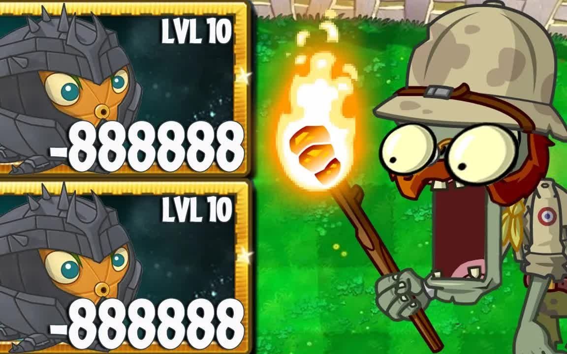 PvZ 2挑战 - 200个植物最高等级对战6只定制速度探险者僵尸50000生命值-MSGames-MSGames-哔哩哔哩视频