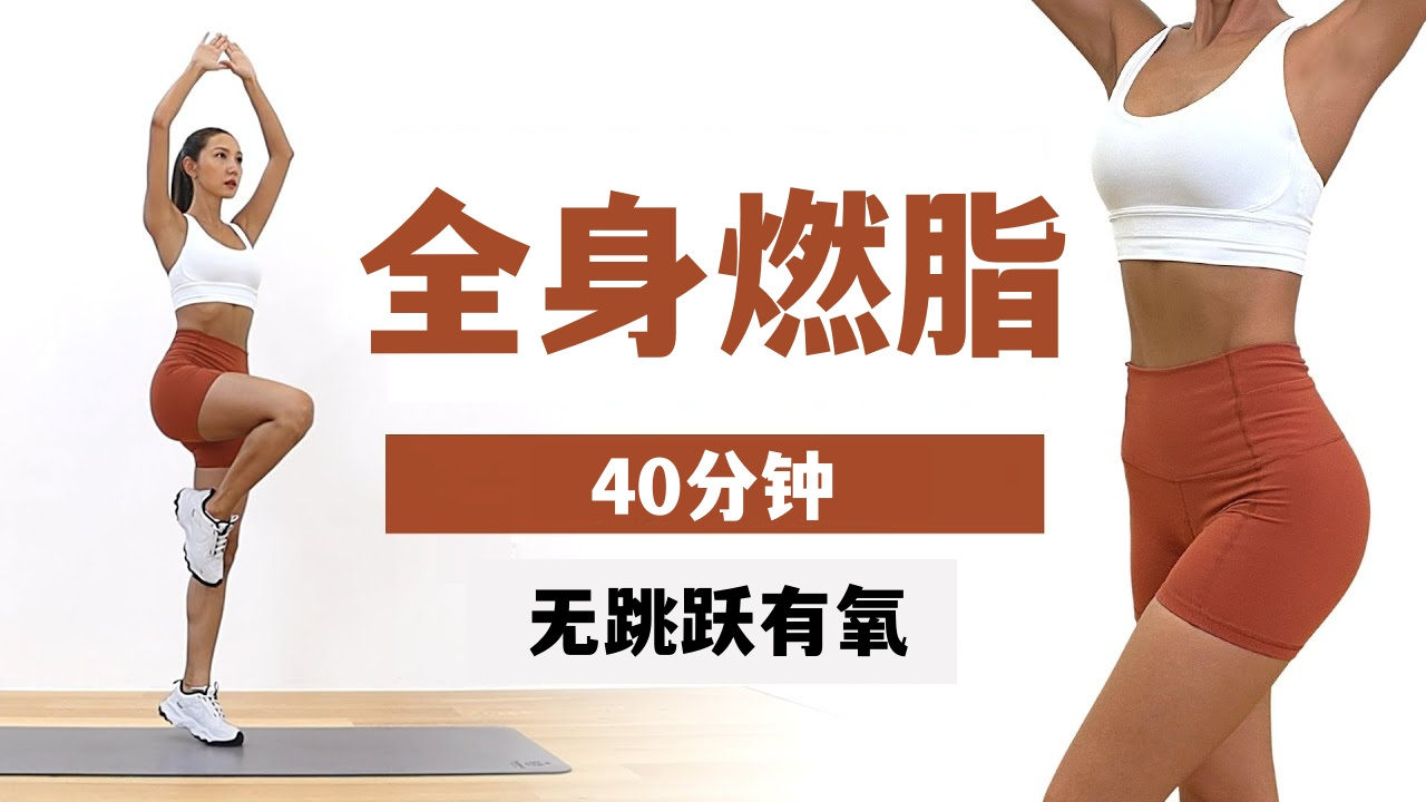 无跳跃!40分钟全身燃脂运动,新手友好!(mizi) 哔哩哔哩