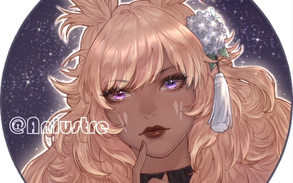 【绘画过程】FF14 Lahee~黑皮兔兔_哔哩哔哩 (゜-゜)つロ 干杯~-bilibili