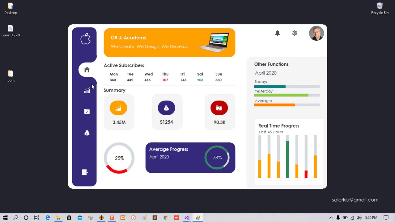 [C#][Winform]如何创建一个炫酷的扁平化风格Dashboard