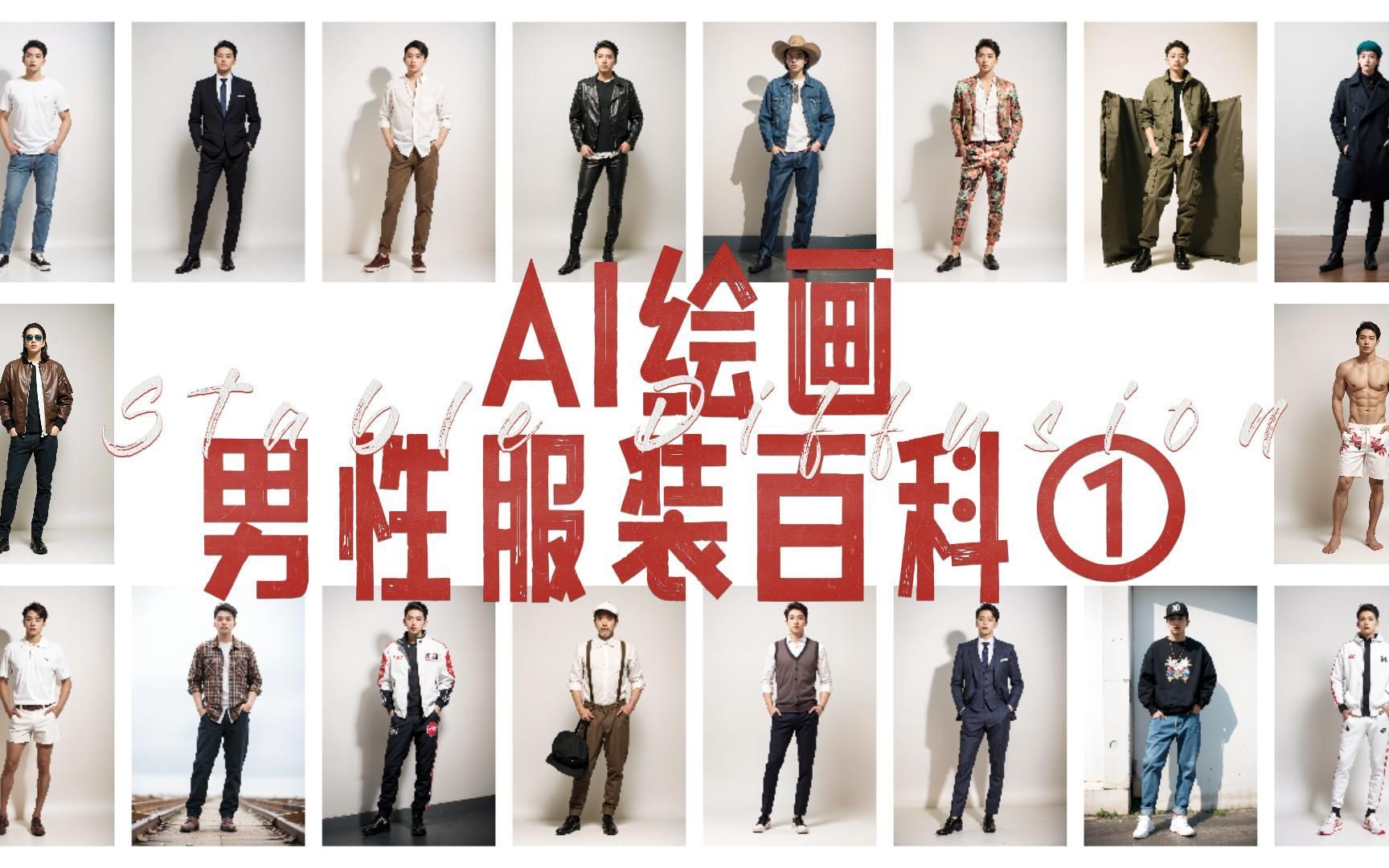 Stable Diffusion男性服装百科全书_第1期，让你再也无需为衣服烦恼 - 哔哩哔哩
