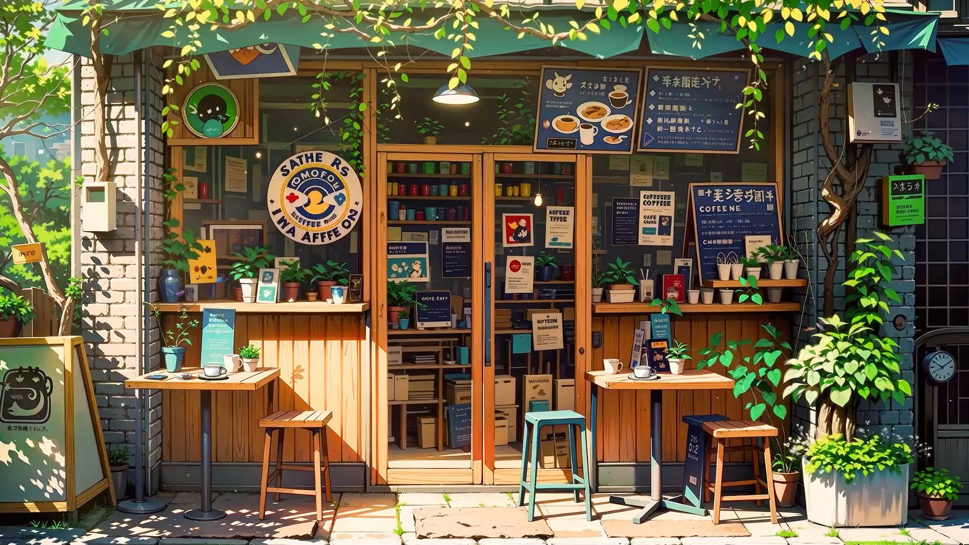 Latte Lounge ☕🪵 Cafe At The Morning 🍃 Lofi Cafe ~ Lofi Hip Hop Beats ...