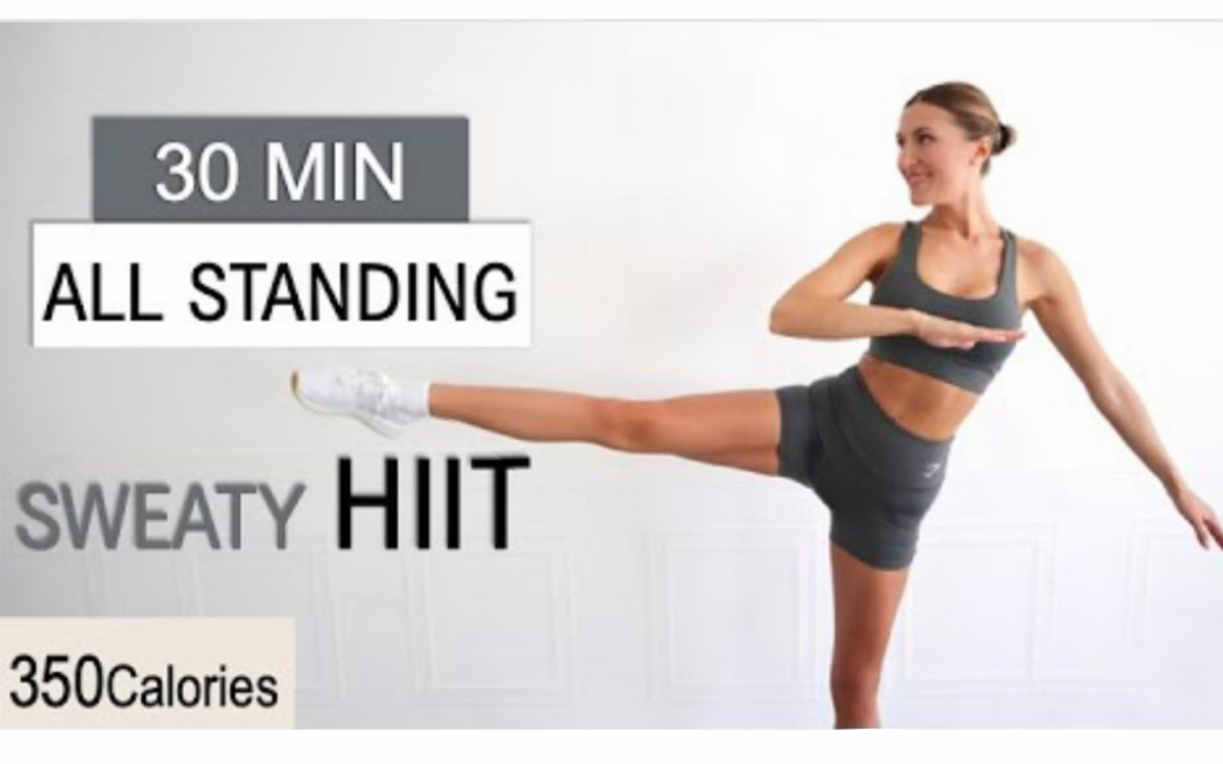 【Eleni Fit】30分钟350卡暴汗站立有氧燃脂HIIT·居家趣味减脂 - 哔哩哔哩
