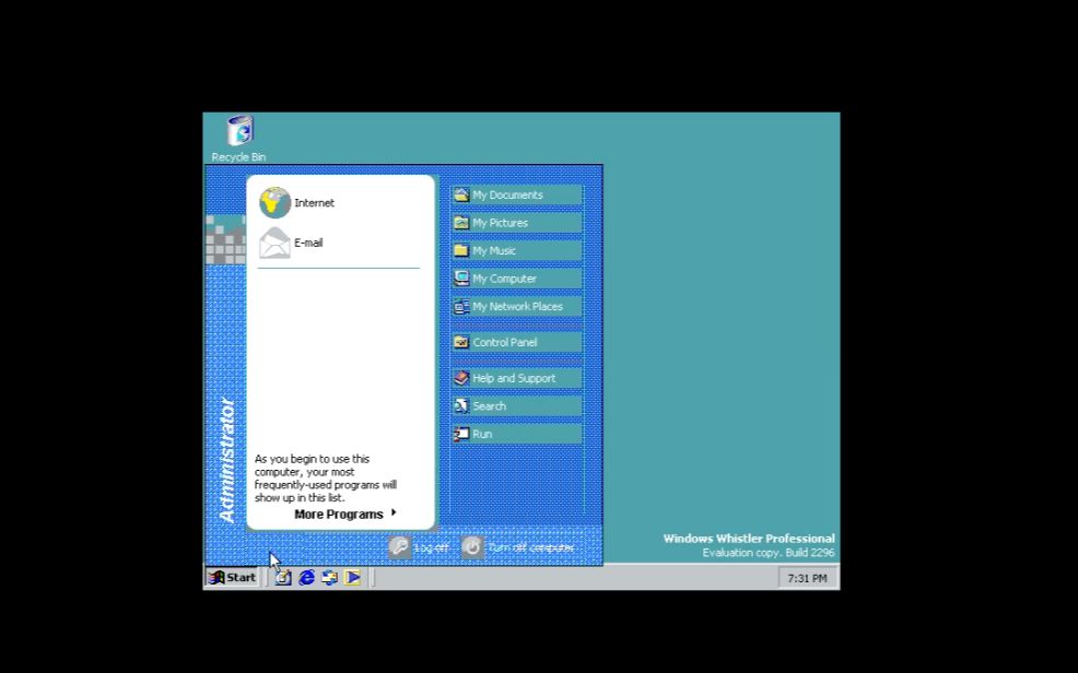 【测试版系统】Windows Whistler 2296 Beta 1的安装与展示_哔哩哔哩_bilibili