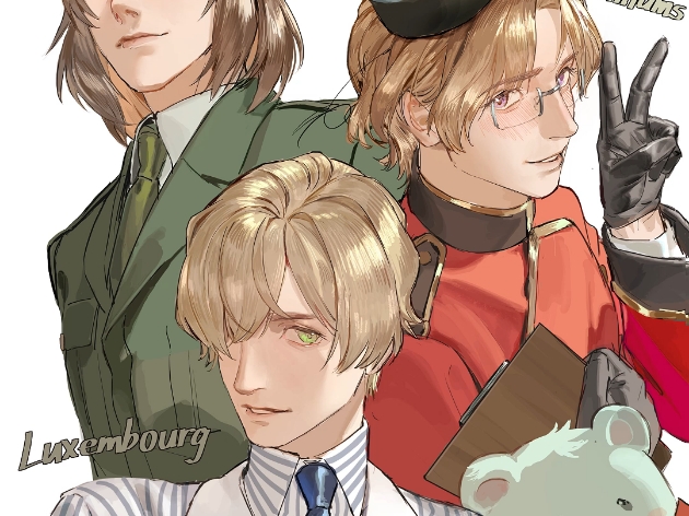 【csp/APH】温柔中长发男三人组生产过程-中二二二子-中二二二子-哔哩哔哩视频
