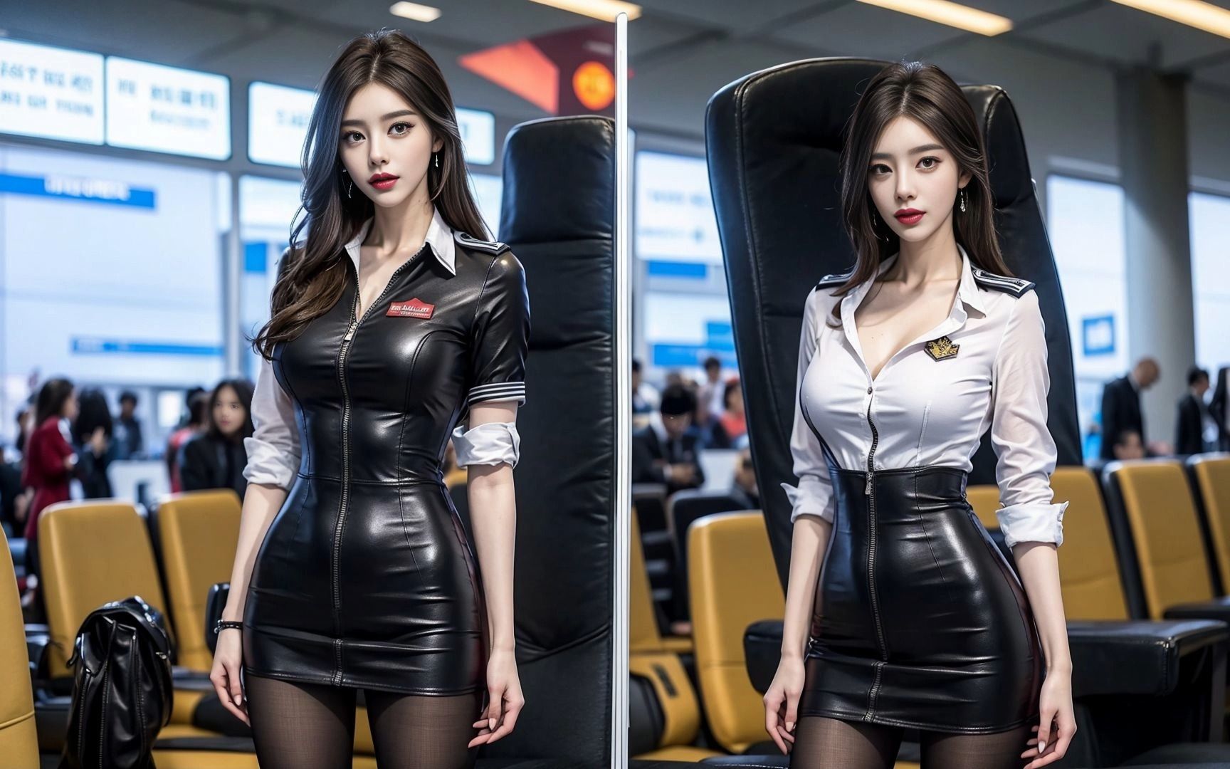 【ai绘画】空姐制服魅力十足 哔哩哔哩 
