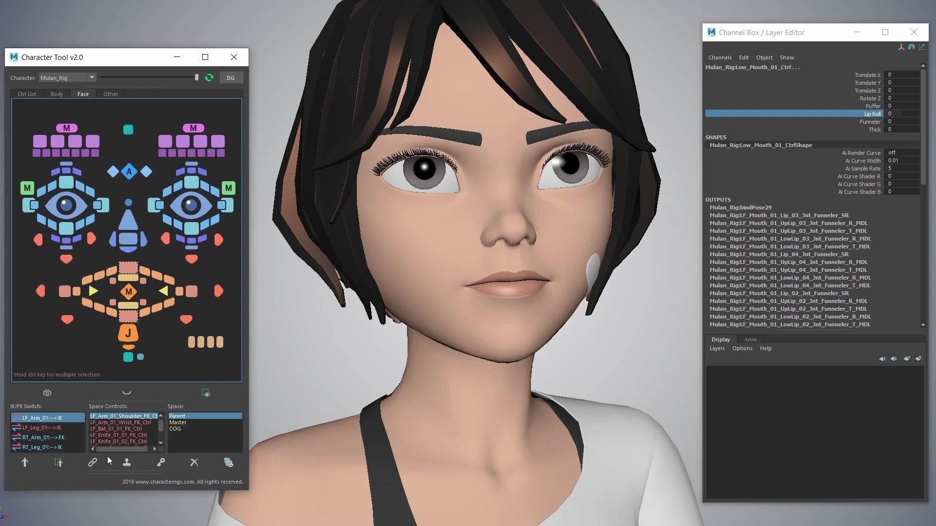 Characterrigs.com全新角色Mulan Rig展示_哔哩哔哩_bilibili