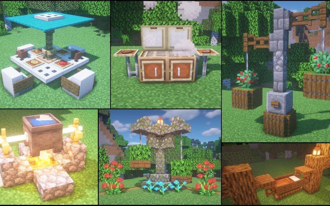 【MC建筑】30种花园设计的想法与技巧_哔哩哔哩_bilibili