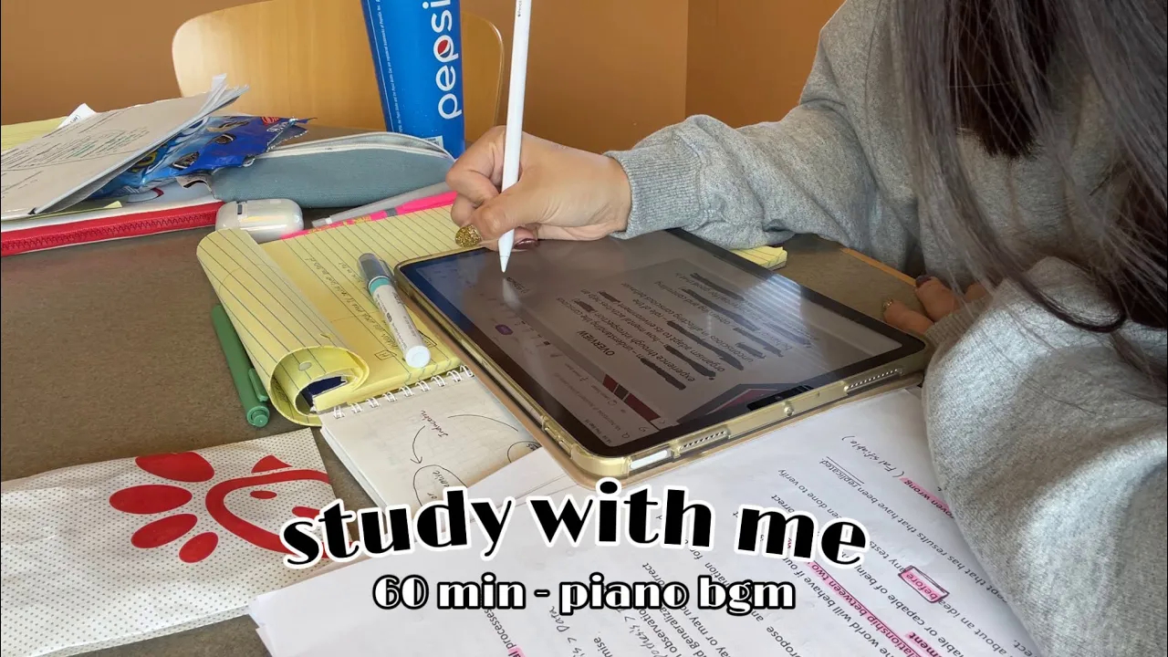 【搬运】Study with me｜自习室学习1h｜在美国的日本留学生｜实时学习｜with calm piano｜Okisvlog_哔哩哔哩 ...