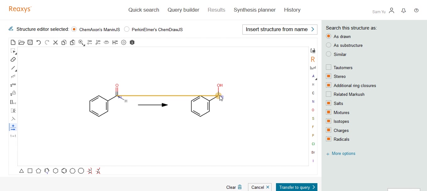 【Reaxys中的结构面板】反应定义中常见的功能_哔哩哔哩_bilibili