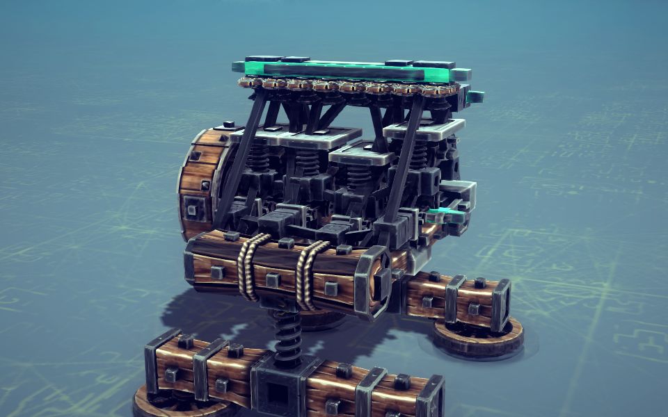 besiege 新零件来了 四缸八气门也要跑300？_哔哩哔哩_bilibili