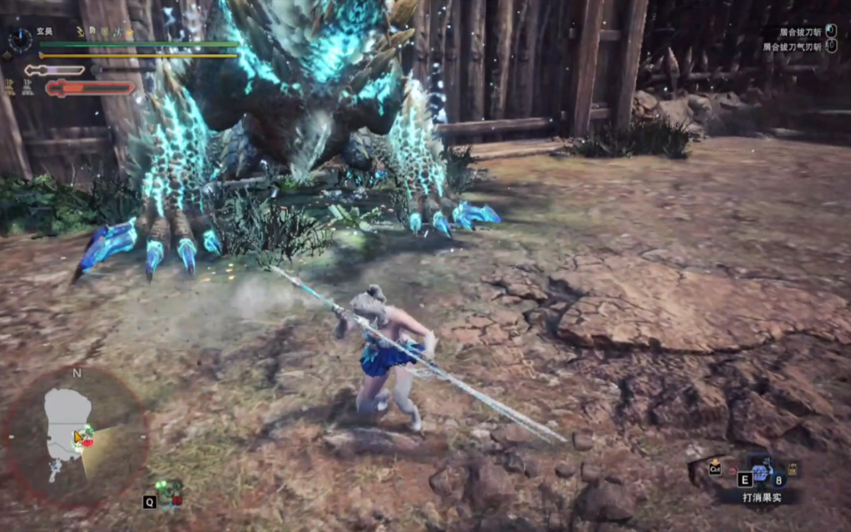 【MHWI】再会了，雷狼龙 3'06''03 萌新太刀 TA - 哔哩哔哩