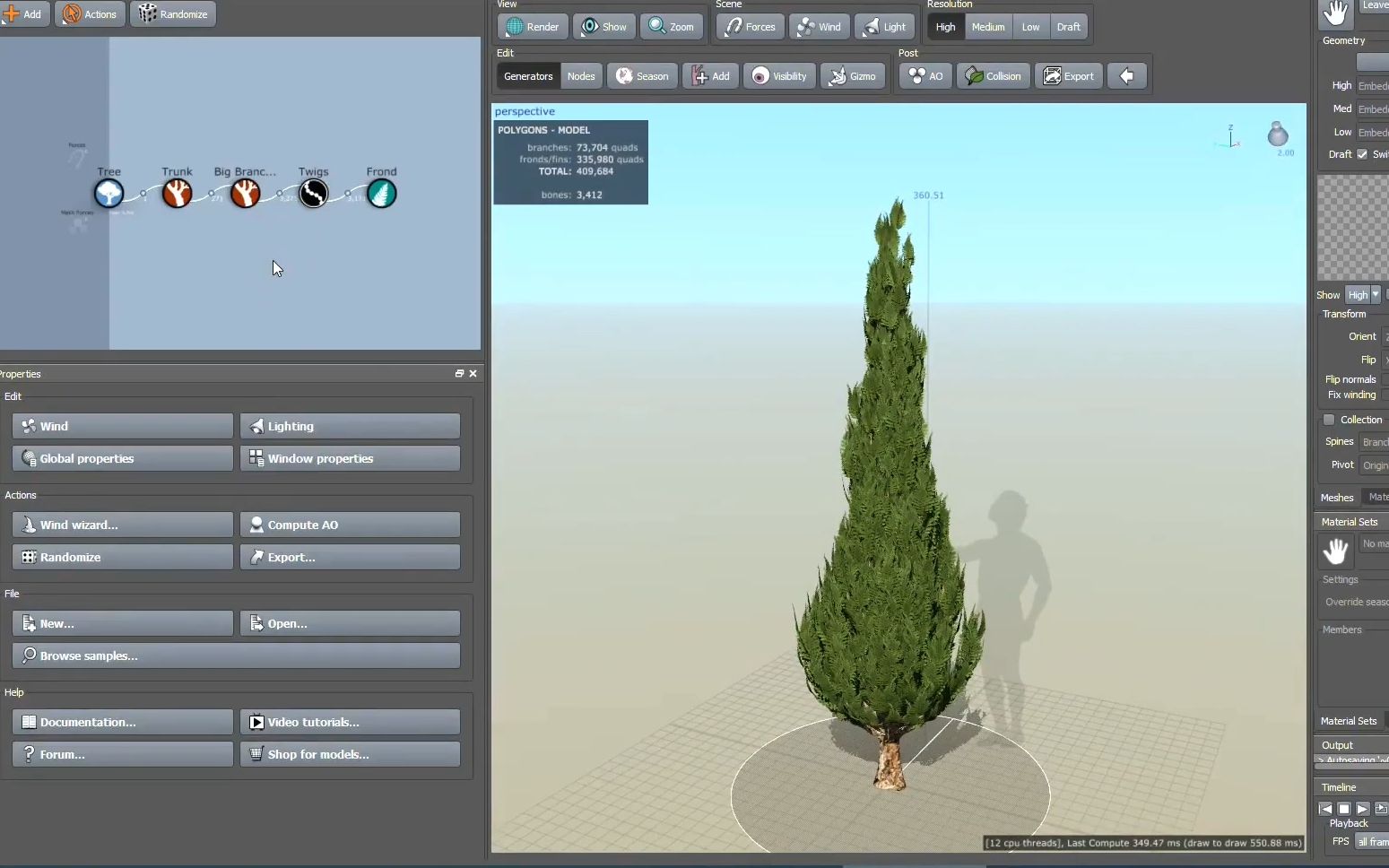 SpeedTree 8！如何制作松树全流程！ - 视频下载 Video Downloader