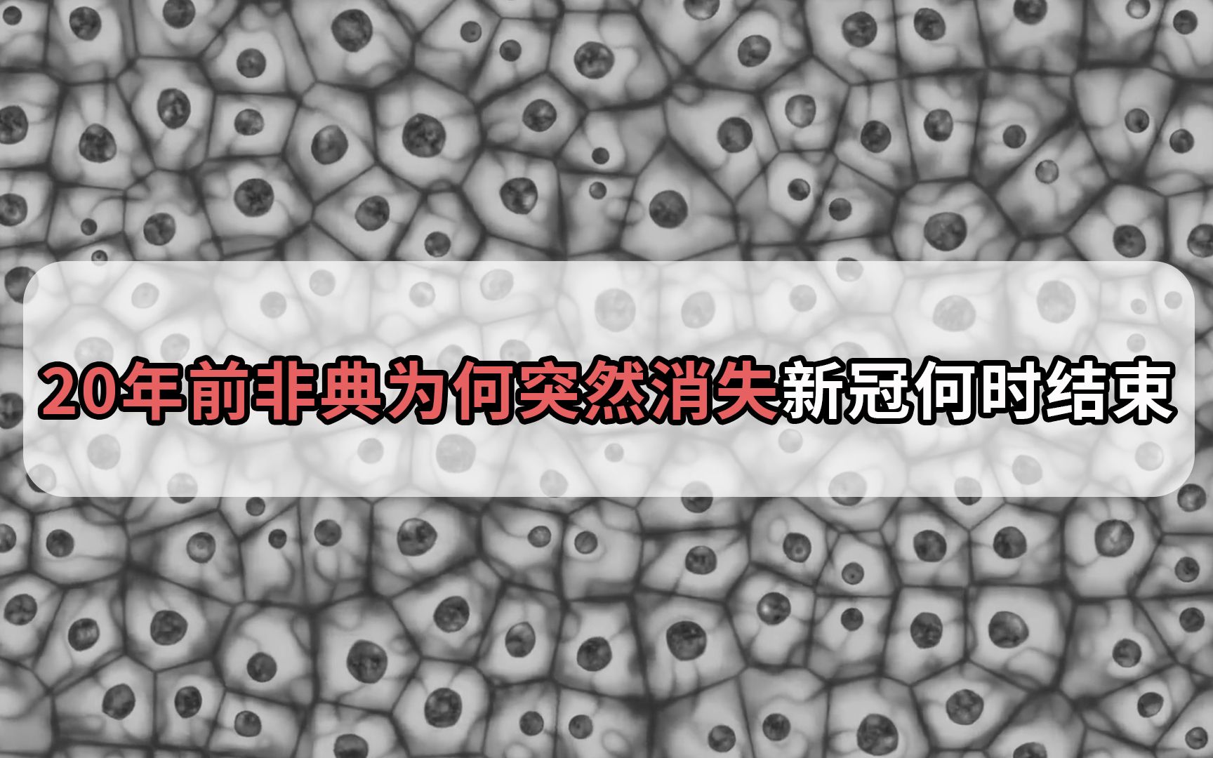20年前的非典是如何消失的,新冠疫情何时才能结束? 哔哩哔哩