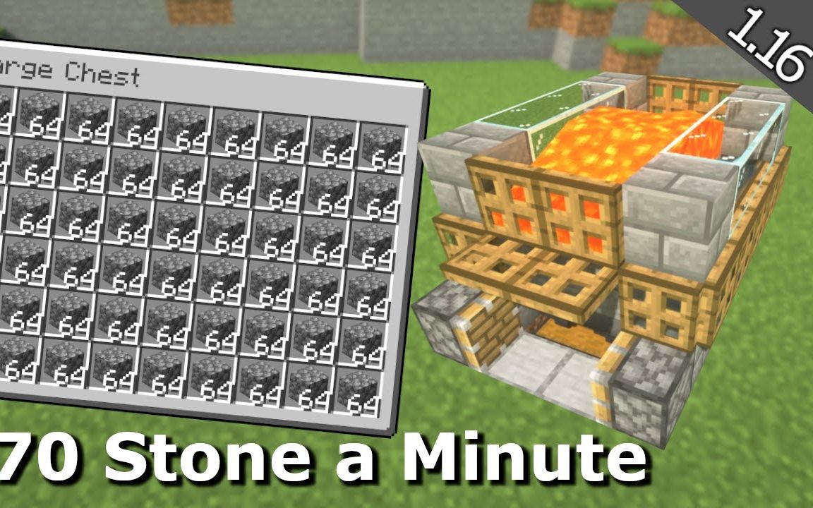 【Minecraft】BBlocks：最快的刷石机！ [每小时16.200个]_哔哩哔哩_bilibili